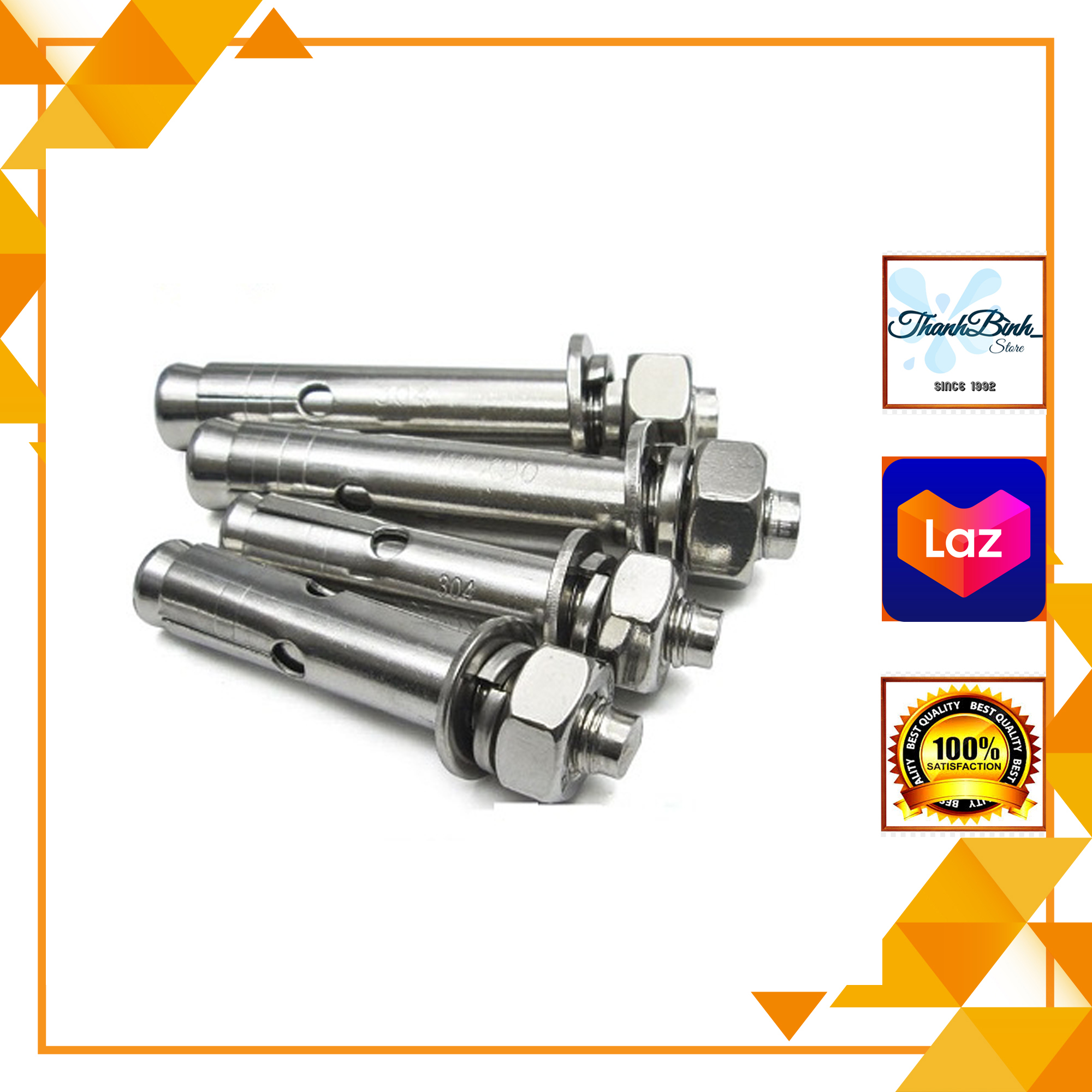 COMBO 10- BULONG NỞ INOX/ TẮC KÊ INOX/ NỞ INOX ĐỦ KÍCH THƯỚC | Lazada.vn