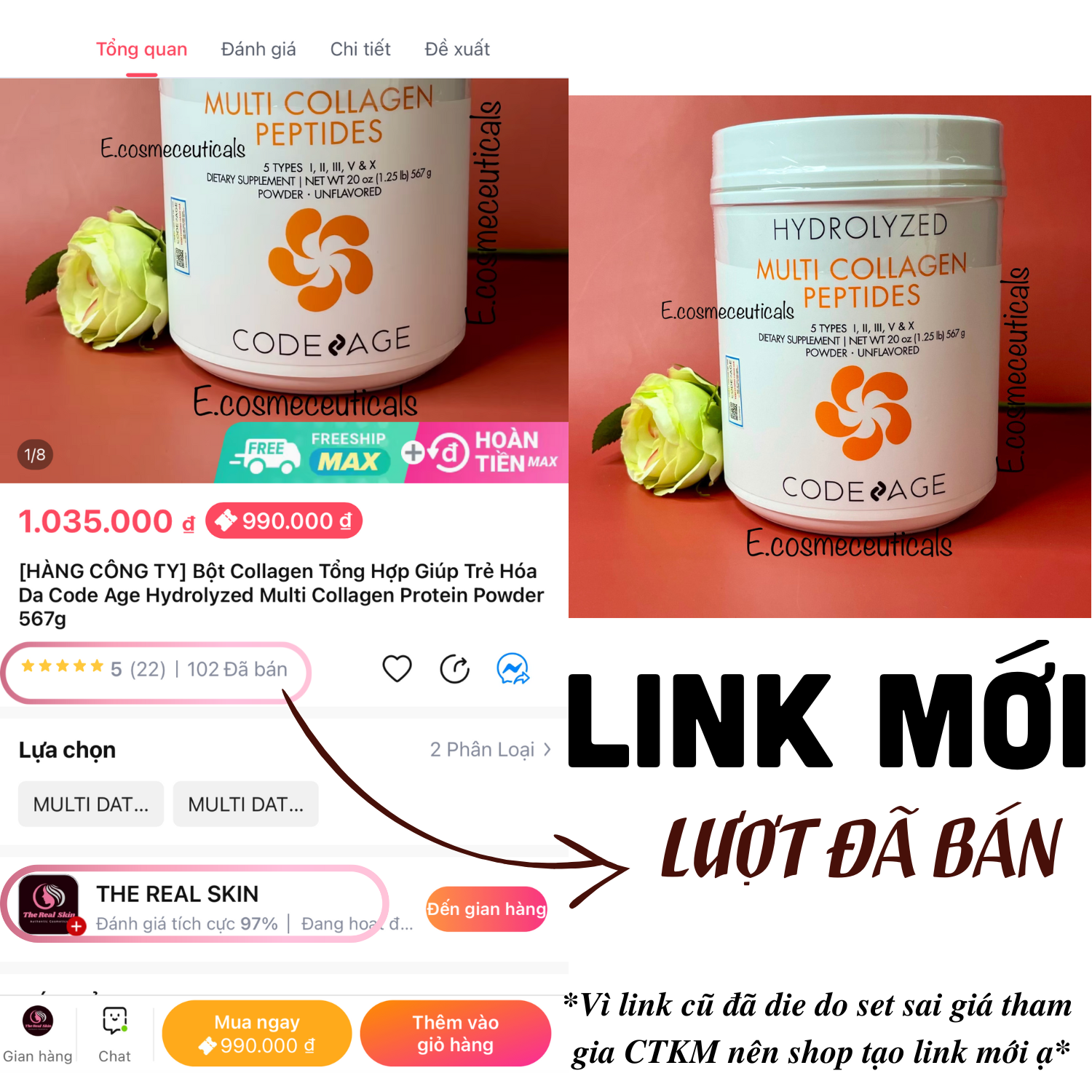 Tổng hợp Codeage Collagen Peptides thủy phân - MixASale