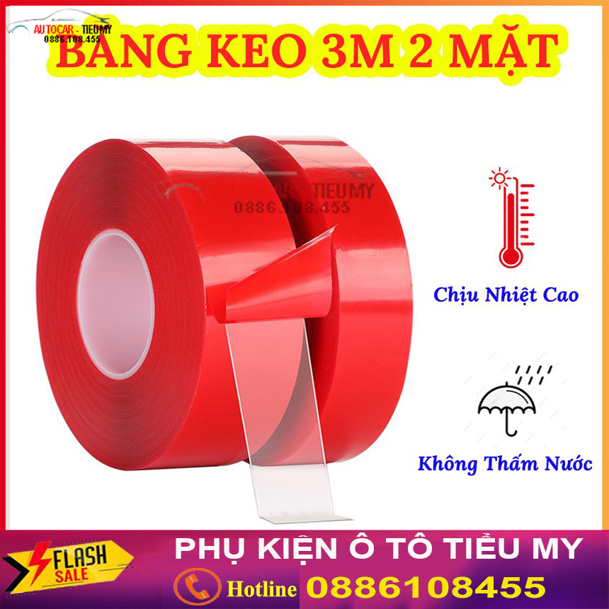 [CUỘN 3 MÉT] Băng Keo 3M 2 Mặt Cuộn 3 Mét Siêu Dính Chuyên Dụng Cho Ô ...