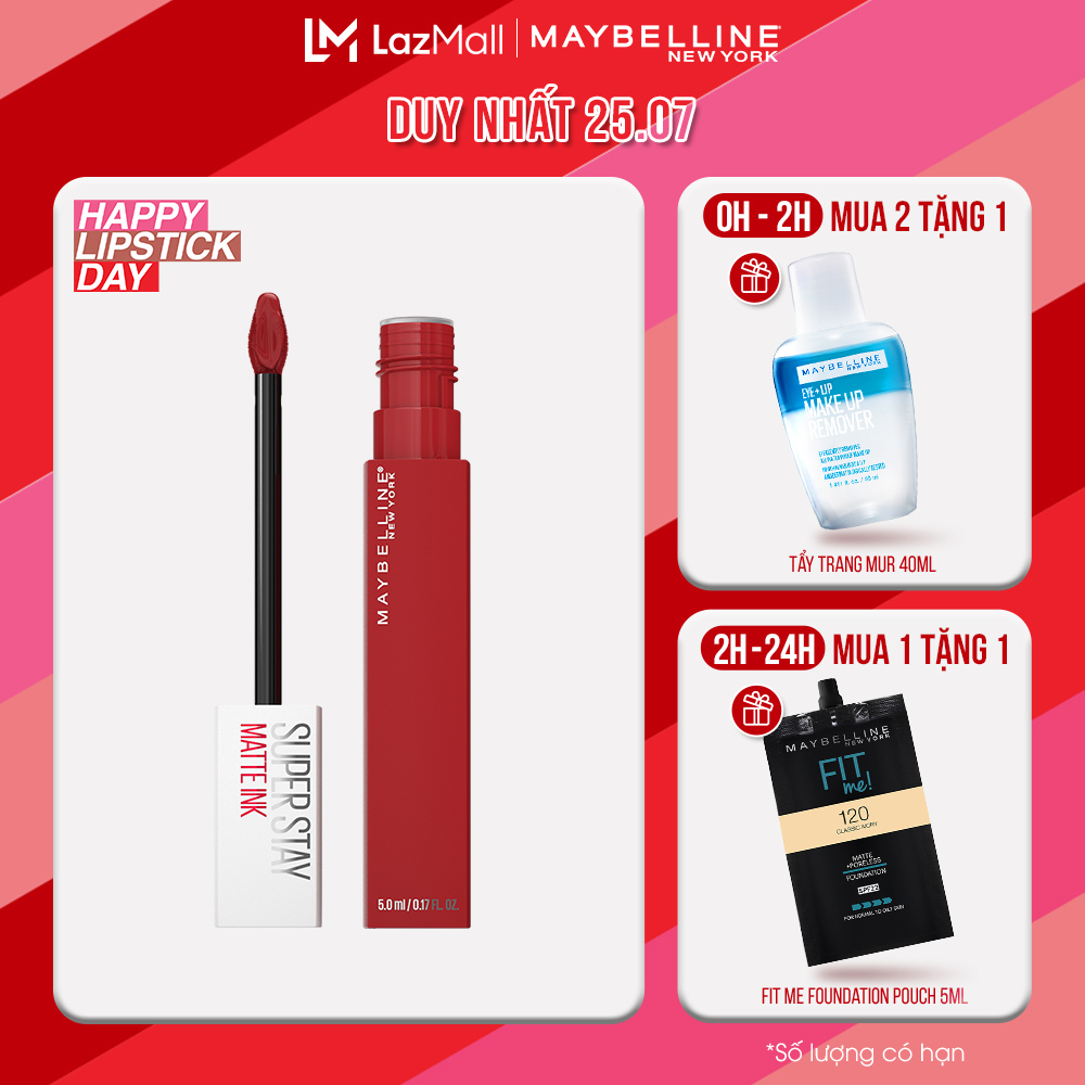 [MINI SIZE] Son Kem Lì 16H Lâu Trôi Maybelline New York Super Stay Matte Ink Lipstick 2.7ml ...