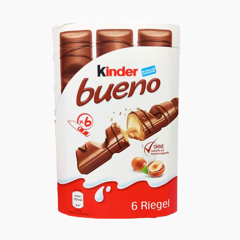 Bánh Xốp Socola Nhân Kem Hạt Dẻ, Bueno, Wafer Bars, Milk Chocolate ...