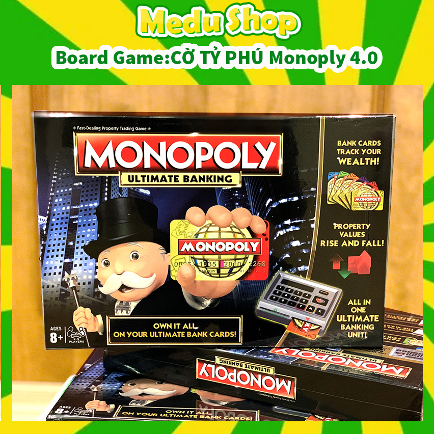 Cờ Tỷ Phú Monopoly 4.0 - Có Máy Quẹt thẻ ATM Ngân Hàng điện tử Tính ...