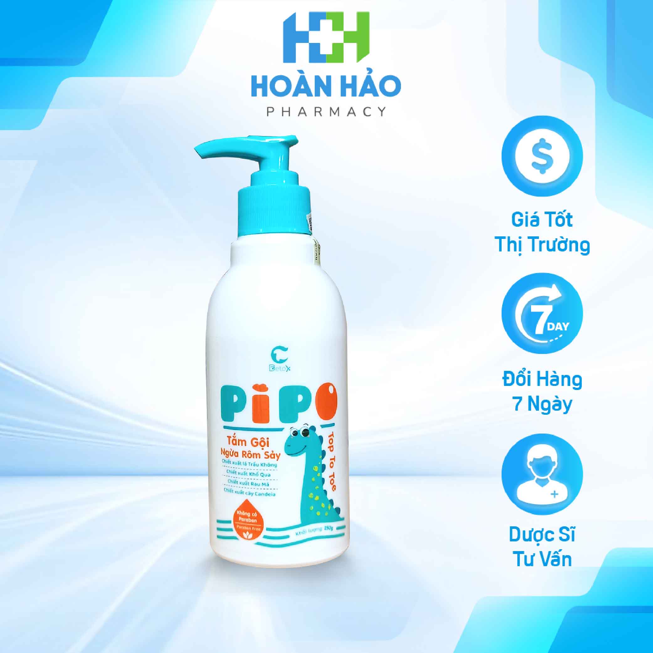 Sữa Tắm Gội PIPO Cho Bé Thành Phần Lá Trầu Không Giúp Ngừa Rôm Sảy ...