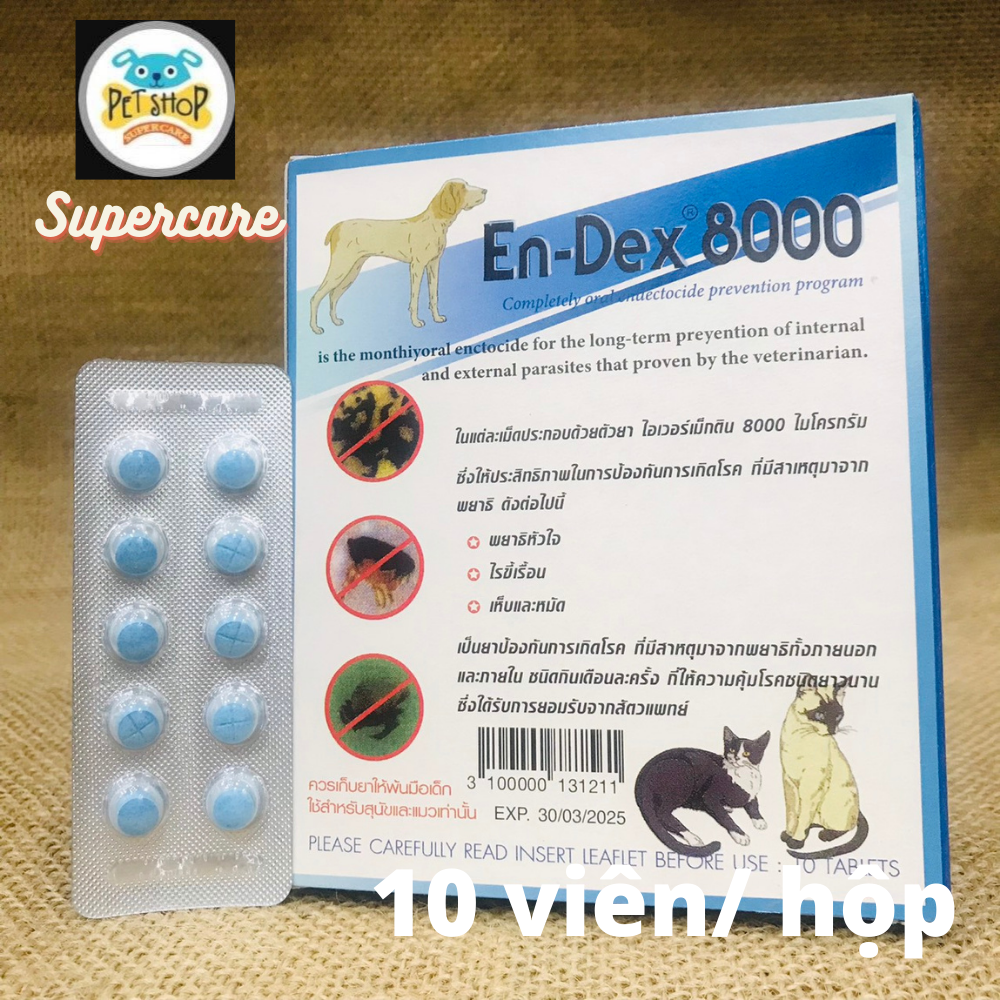 [Hoàn tiền 10%] [CÓ HỎA TỐC] 1 Hộp (10 viên) EnDex 8000 Chuyên Ve, Bọ ...