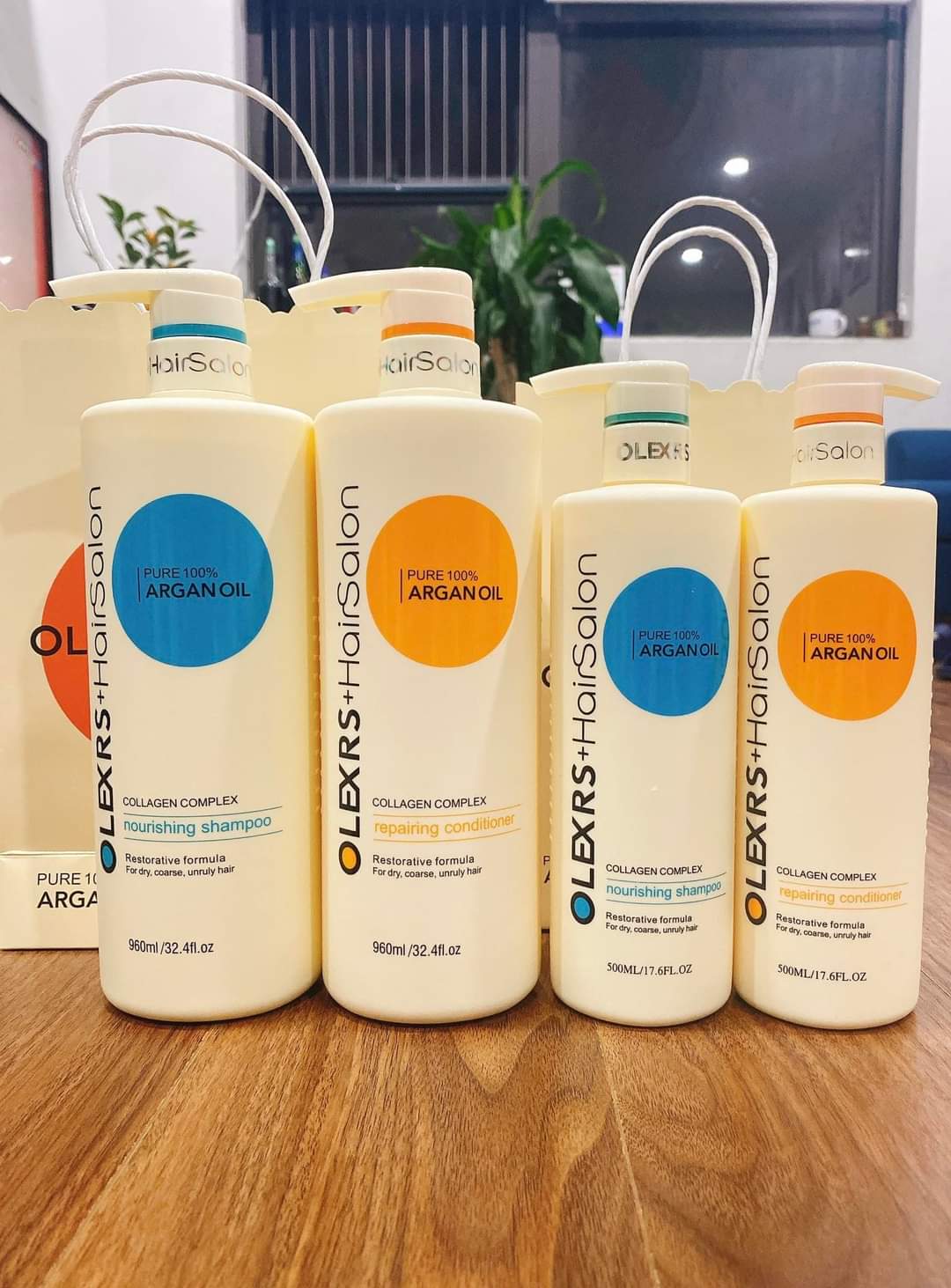 Dầu Gội - Xả Olexrs Argan Oil Collagen Hair Salon 960ml 500ML (Chính ...