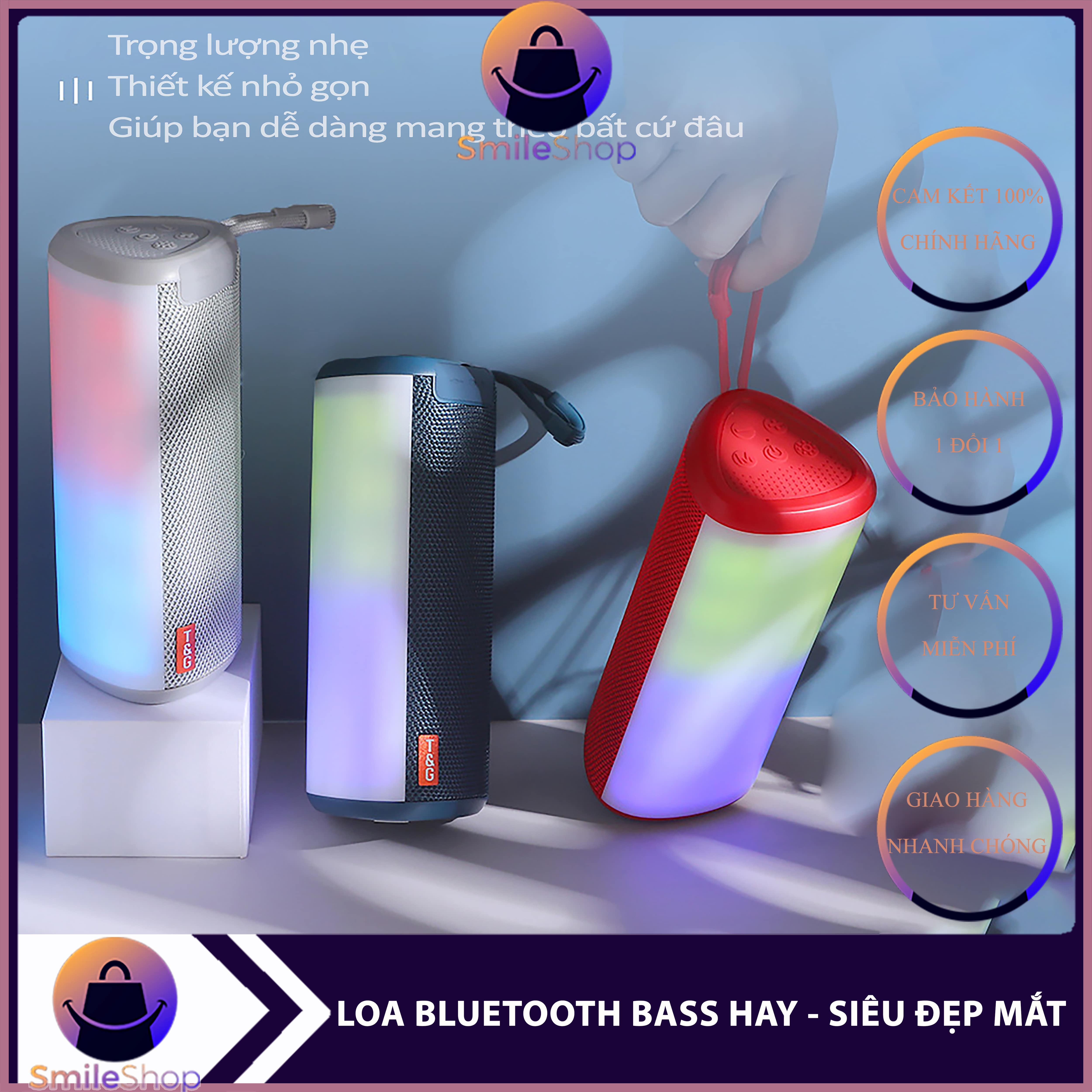 Loa Bluetooth bass mạnh TG357 có đèn LED RGB nhiều màu sắc loa không ...