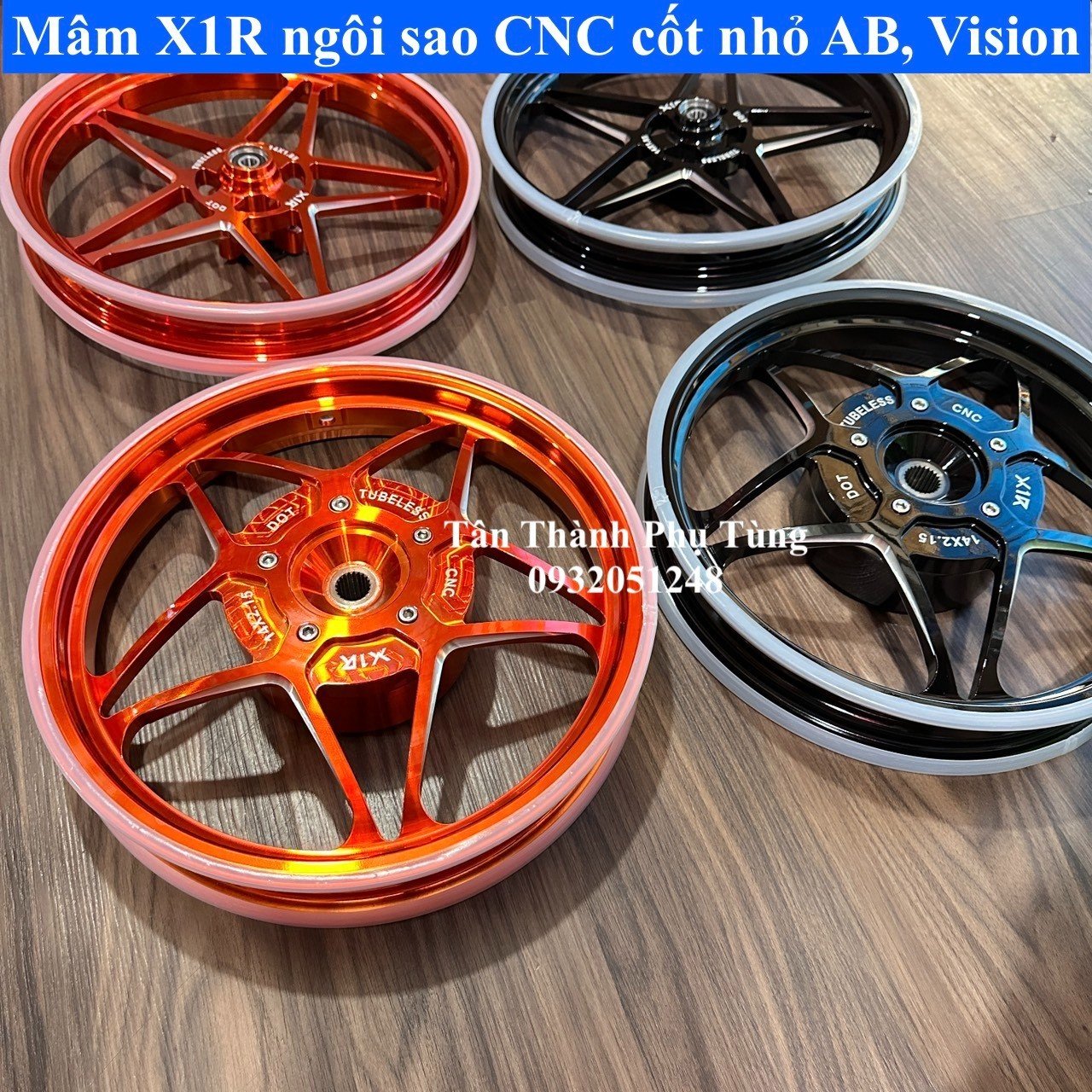 Mâm X1R CNC ngôi sao cốt nhỏ Air Blade Vision Scoopy chính hãng ...