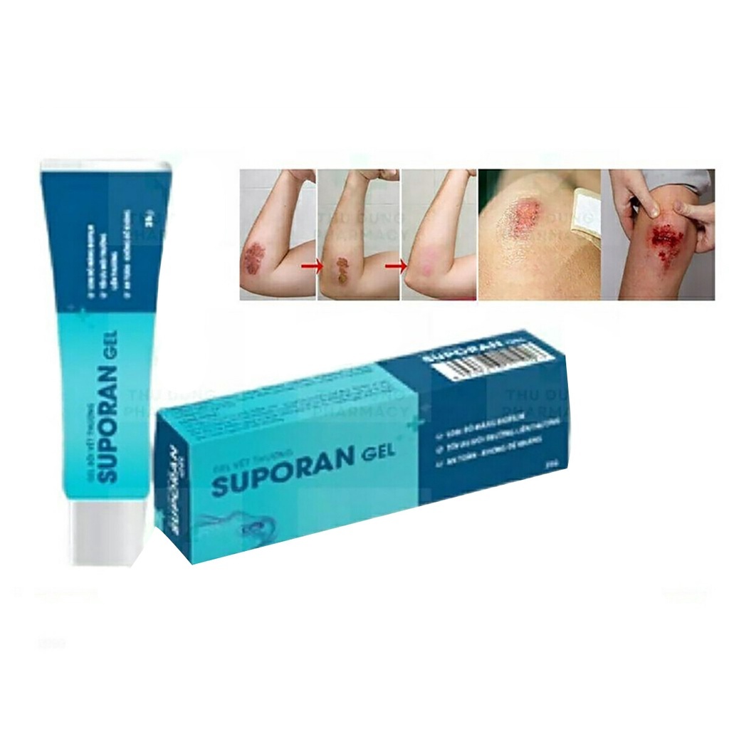 Gel vết thương SUPORAN GEL cho vết thương hở, vết bỏng, vết loét, trầy ...