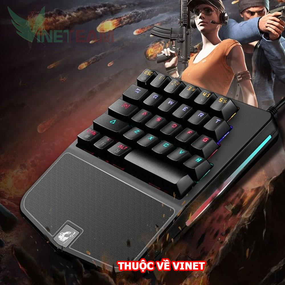 Bàn phím cơ 1 tay Free Wolf K9 / inker K9 led rgb ( Bàn phím 1 tay ...