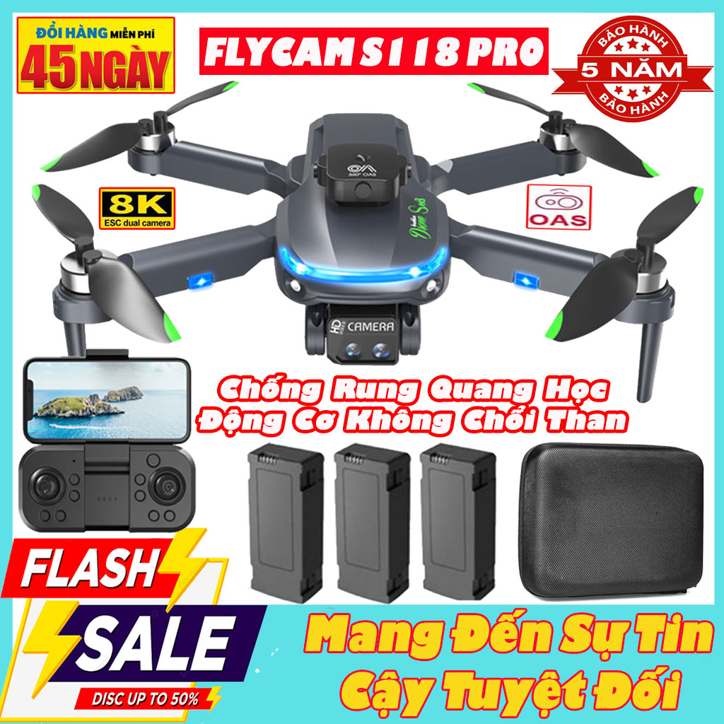Flycam 4k DRONE H8 flaycam Máy ảnh DRONE Quadcopter Định vị 4K ống kính ...