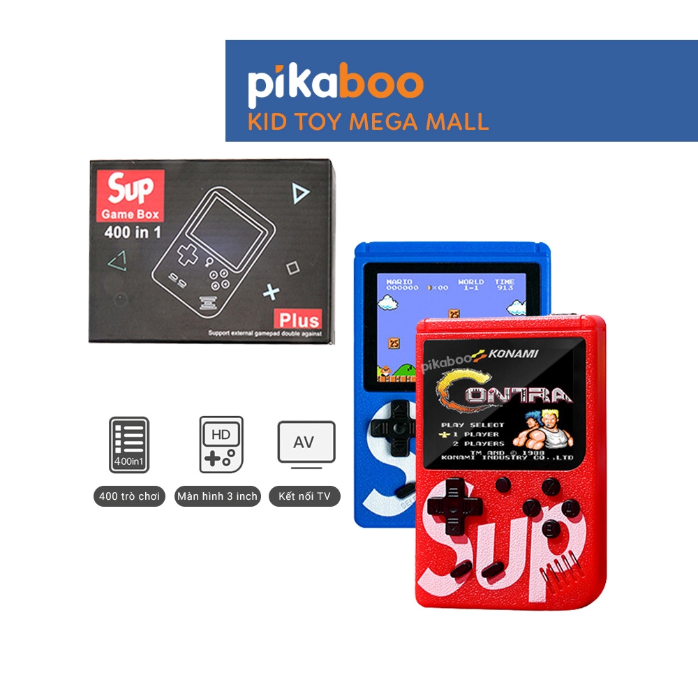Máy game cầm tay Pikaboo 400 trò chơi kinh điển có kết nối TV màn hình ...