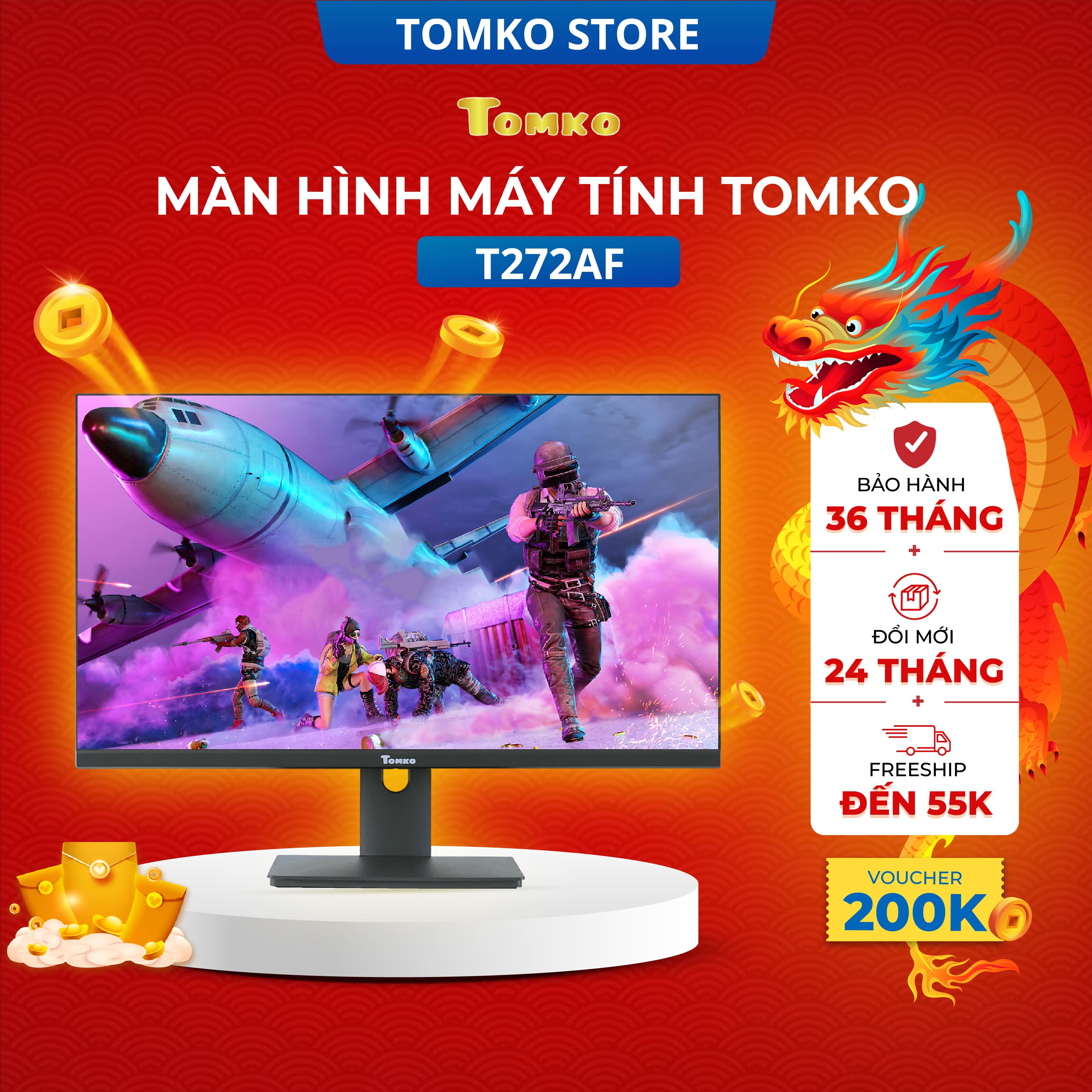 Màn hình máy tính 27 inch T272AF Tần số quét 144HZ Tấm nền IPS - Màn ...