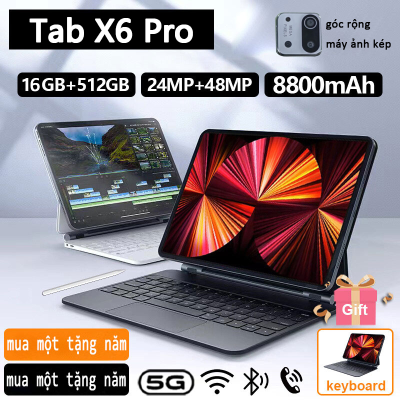 Máy tính bảng Tab X6 Pro chính hãng Màn hình 108 inch Máy tính bảng ...