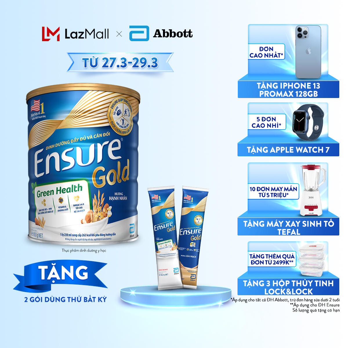 [HCM]Ensure Gold Green Health Đạm thực vật hương Hạnh nhân 850g loại 15 ...