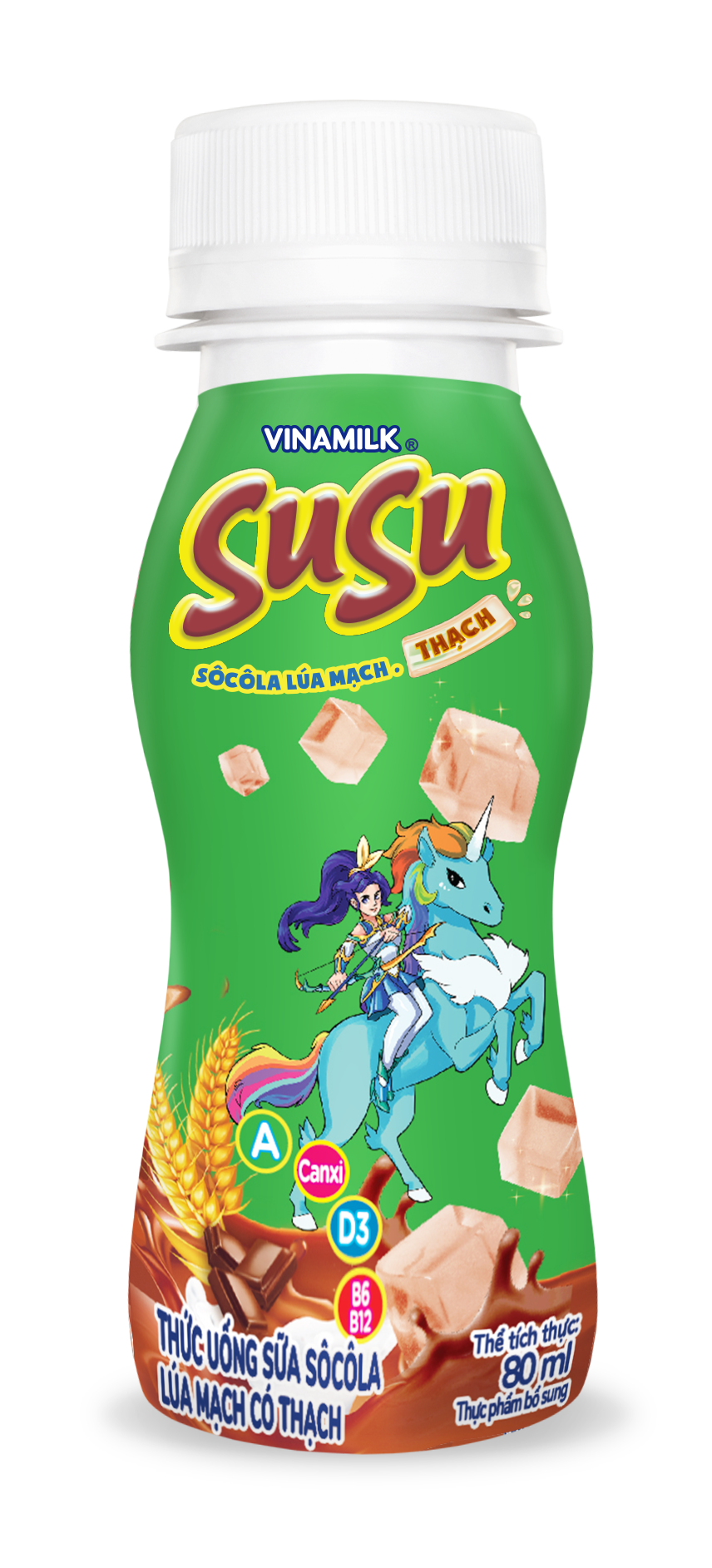 Thức Uống Sữa Socola Lúa Mạch có thạch SuSu - Thùng 48 chai 80ml - MixASale