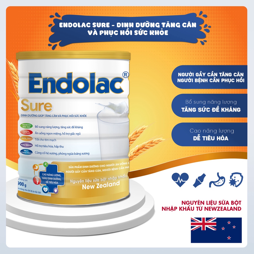 ENDOLAC SURE Dinh dưỡng giúp tăng cân – Phục hồi sức khỏe cho người ...