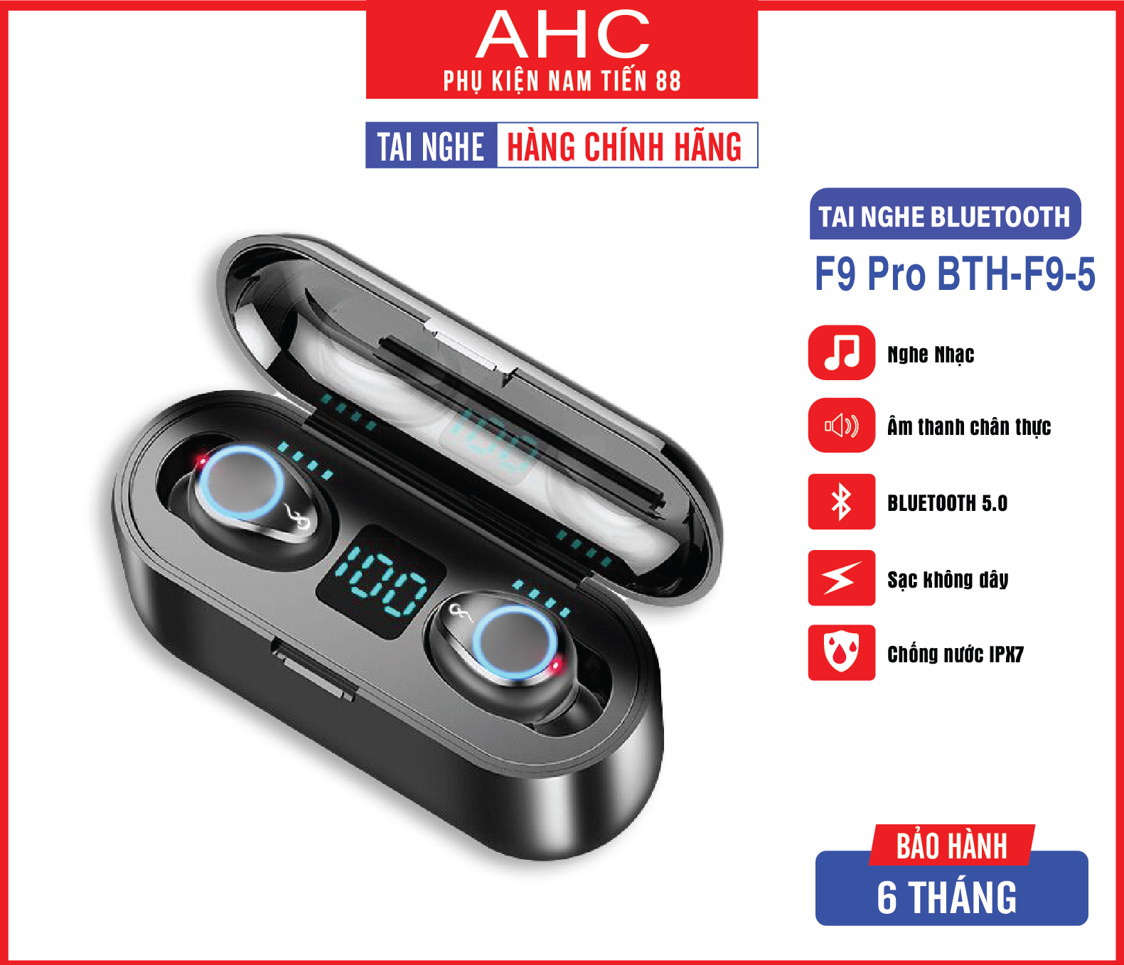 Tai nghe Bluetooth F9 Pro BTH-F9-5 V5.2 | Lazada.vn