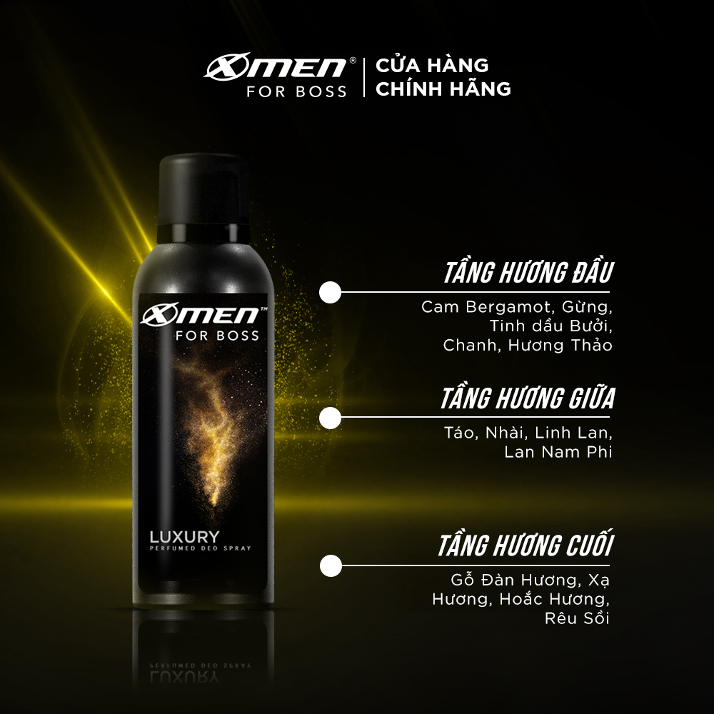Combo 2 chai Xịt khử mùi X-Men for Boss Luxury 150ml - MixASale
