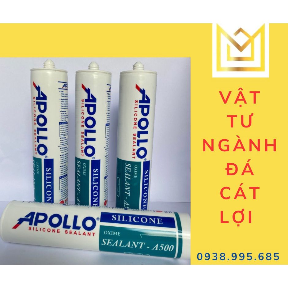KEO SILICONE APOLLO A500 ĐỦ MÀU (TRẮNG TRONG, TRẮNG SỮA, ĐEN) DUNG TÍCH ...