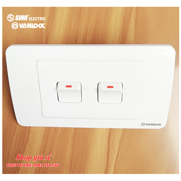 Bộ 1 đến 6 Công tắc Vanlock SINO - S18A hạt vuông Chính hãng | Lazada.vn