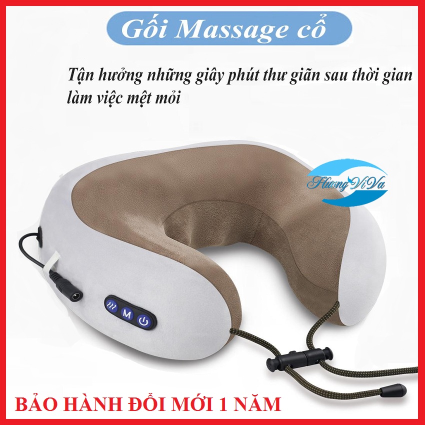 Máy Massage Cổ Vai Gáy đa Năng Hình Gối Chữ U Gối Massage Cổ Chữ U Trị Liệu Gối Massage Cổ Chữ U