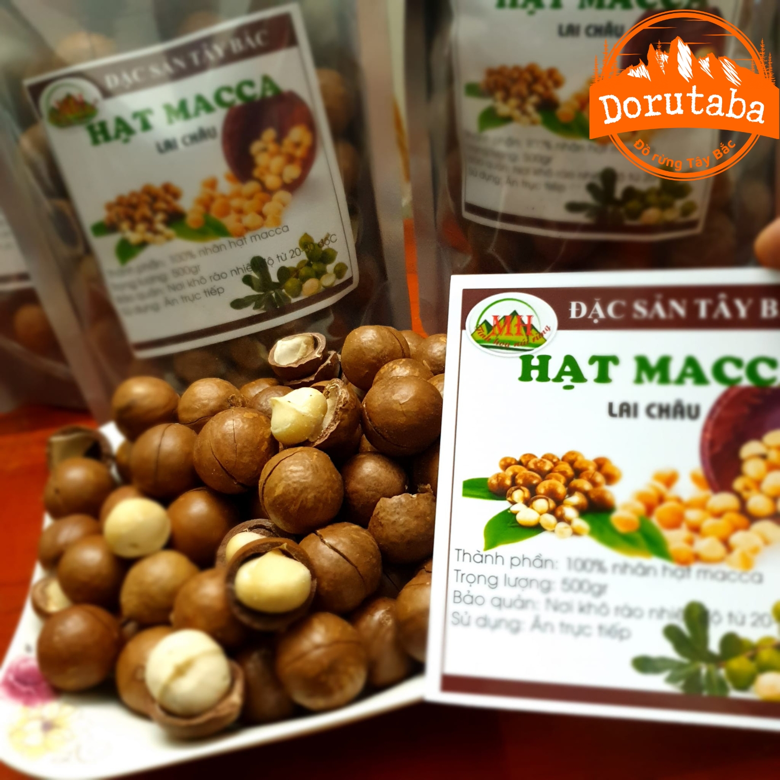 Macca Lai Châu loại 1 size lớn đại, trồng hữu cơ sấy chín từ macca tươi ...