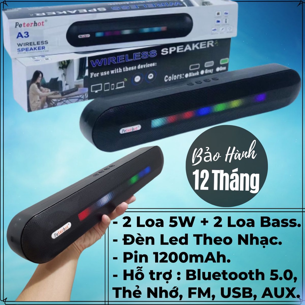 Loa bluetooth XM 520 Bass mạnh, công suất 20W siêu trầm , thiết kế vỏ ...