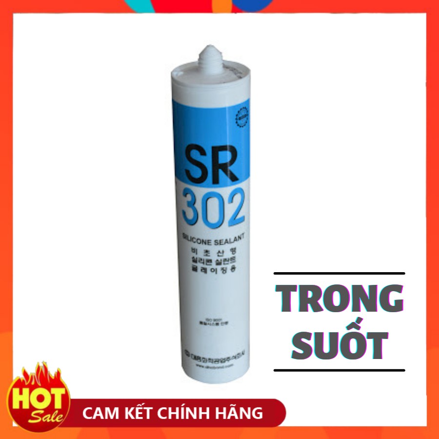 1 Thùng Keo Silicone SR302 Hàn Quốc | Màu Trong Suốt - Trắng Sữa - Xám | Keo Silicon Dán Kính ...