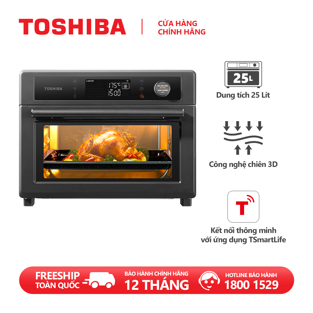Lò chiên không dầu Toshiba 25 lít TL2-SAC25GZC(GR) - Kết hợp chức năng ...