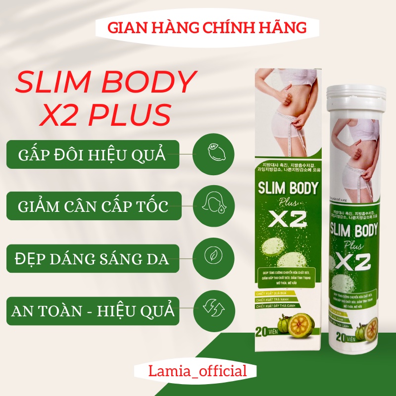 Slim Body Plus X2 Chính Hãng ️️️ Viên sủi giảm cân Slim Body Plus X2 ...