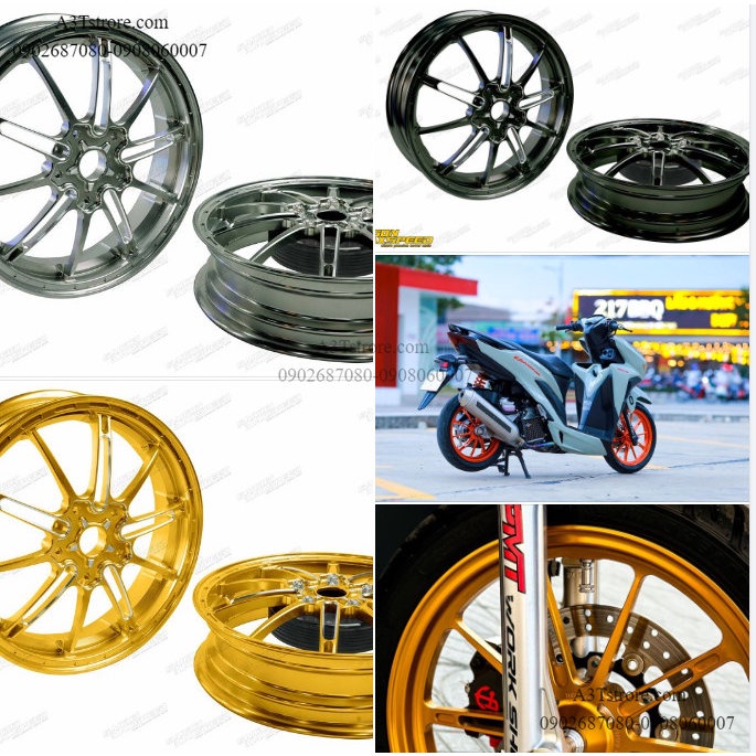 VÀNH MÂM CNC FORGED RIM KINGSPEED KS10CL-01 VARIO 150 CLICK 125 PCX ...
