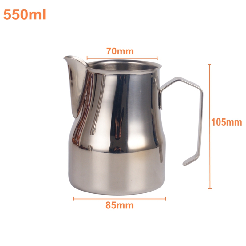 Stainless Steel 550Ml Milk Frothing Pitcher Jug Espresso Coffee Milk Mugs Garland Cup Latte Art ...