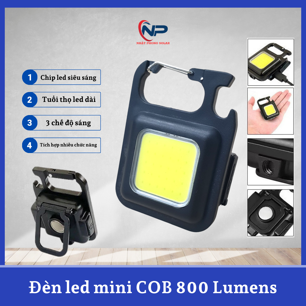 Đèn led pin mini siêu sáng, đèn pin móc khóa 5in1, tích hợp mở bia ...