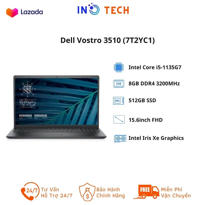 [Freeship] Laptop Dell Vostro 3510 15.6inch FHD (7T2YC1)/ Core i5 ...