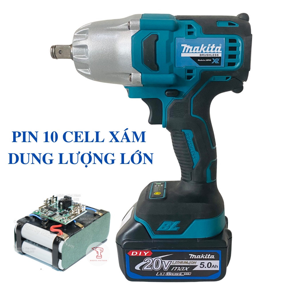 Máy Siết bulong ô tô Makita 199V KHÔNG CHỔI THAN - Siết bulong makita ...