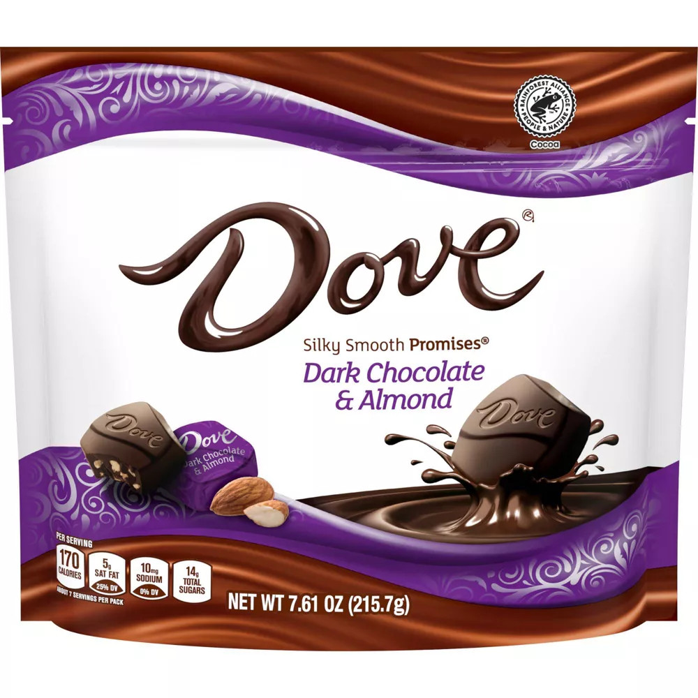 Dove Promises Dark Chocolate Almond Candy- socola đen + hạnh nhân -USA ...