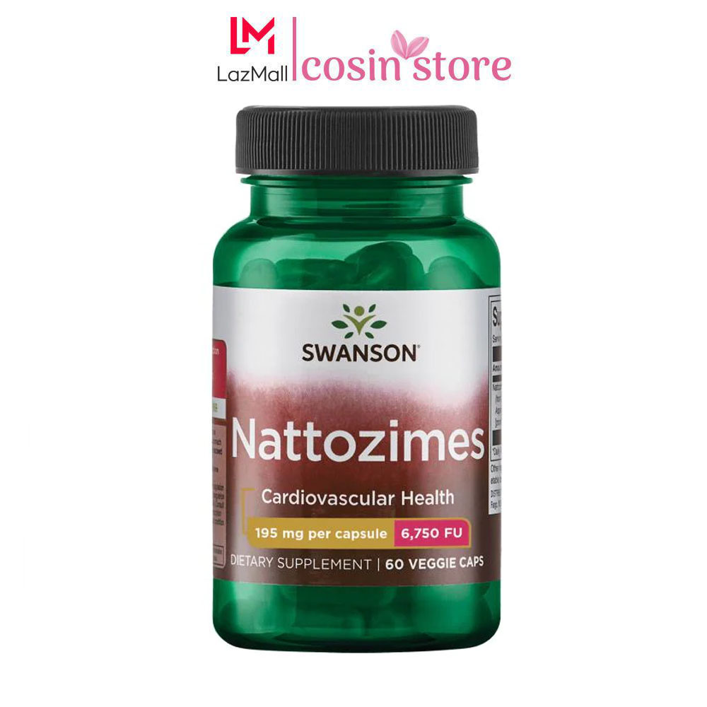 Viên Uống Swanson Nattozimes 195mg 6750FU 60 viên Natto kinase hàm ...