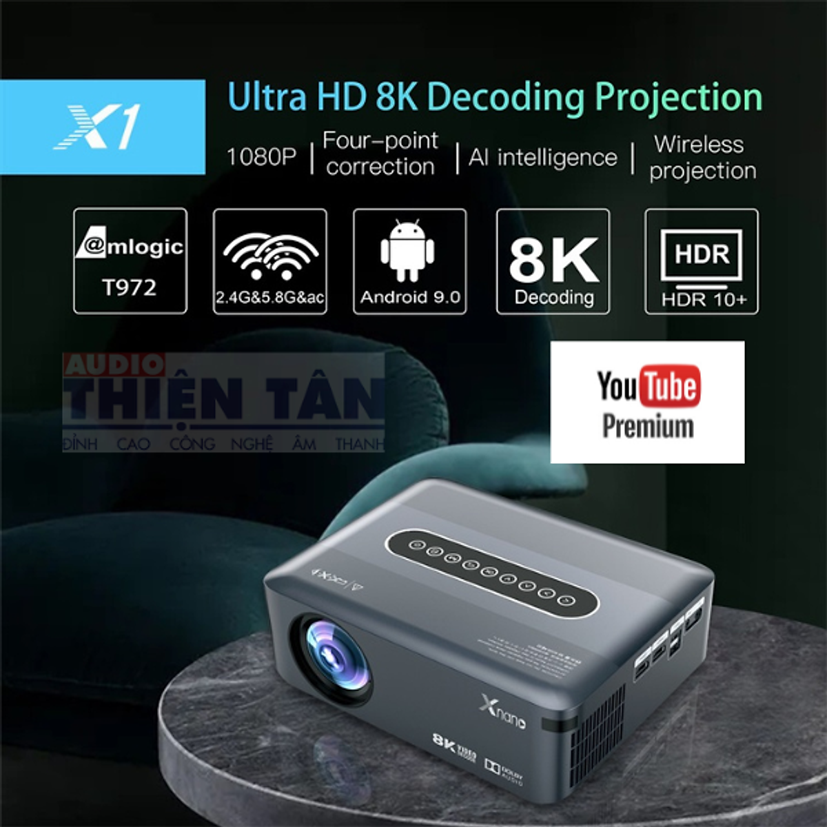 Box TV Xnano X1 Tích Hợp máy Chiếu - Ram 2G16G - Full HD - Dual Wifi ...