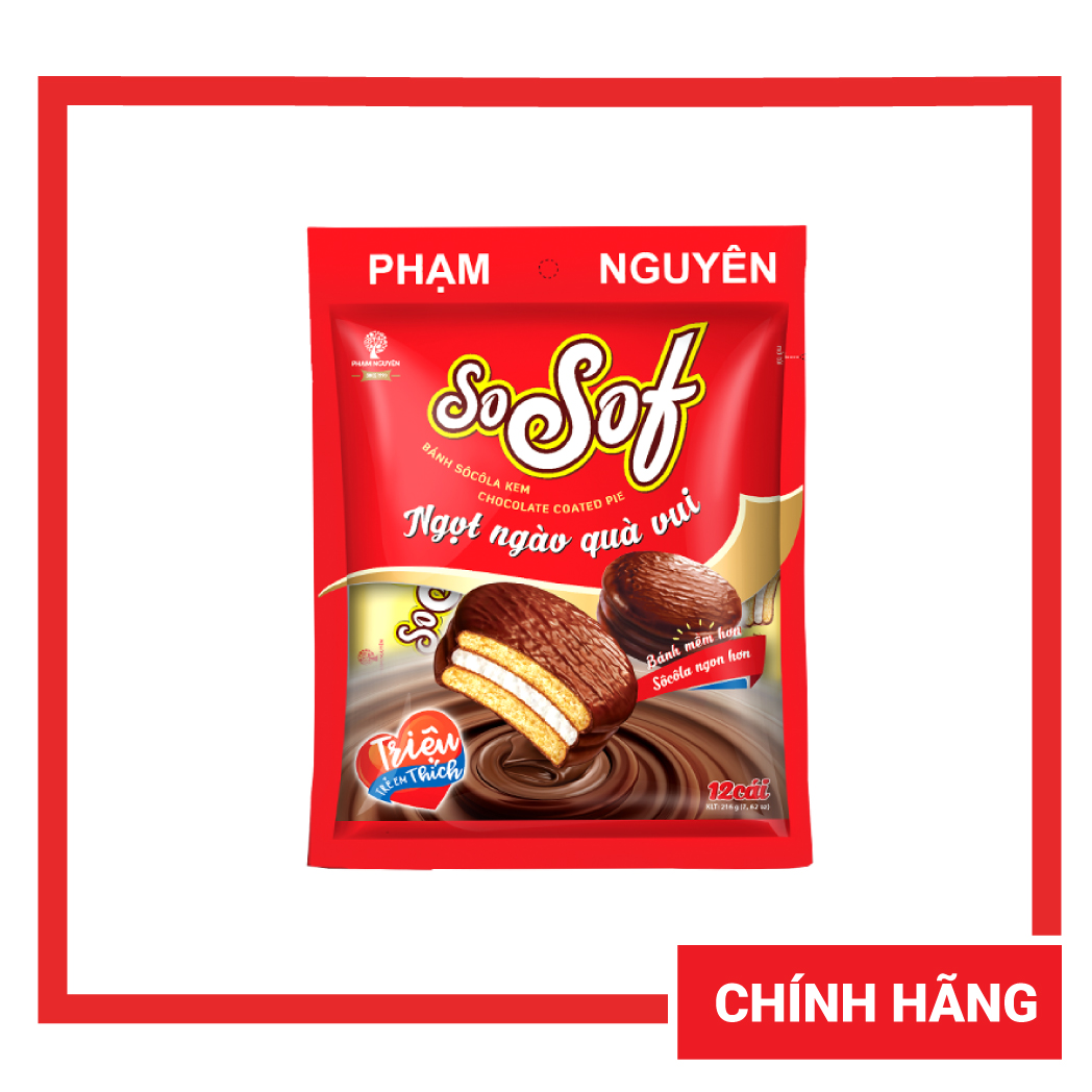 Bánh phủ socola Choco PN SoSof 216g | Bánh ăn vặt Socola | Đồ ăn vặt ...