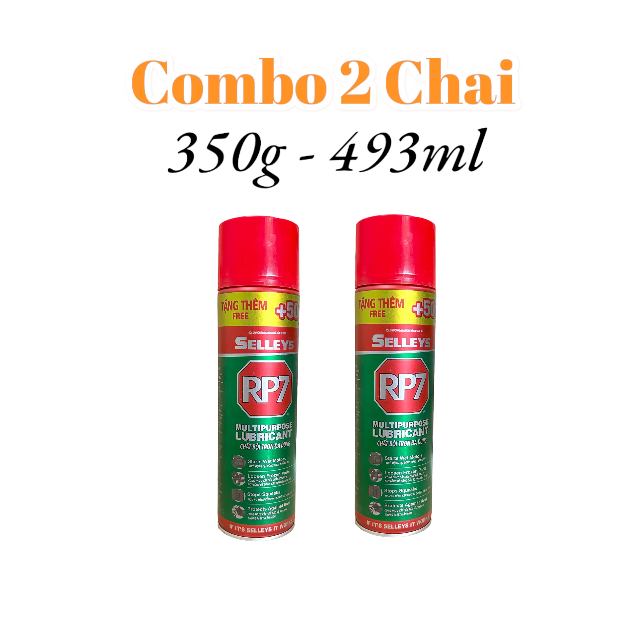 (Chai To 350g) Dầu RP7 chống rỉ sét và bôi trơn chi tiết kim loại máy ...