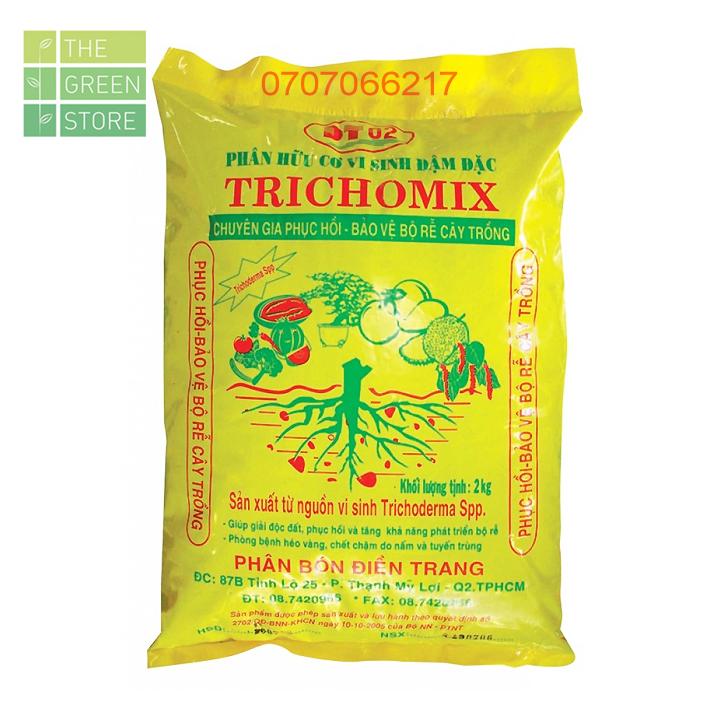 2KG Phân hữu cơ vi sinh TRICHO MIX bổ sung nấm Trichoderma, ngừa bệnh ...