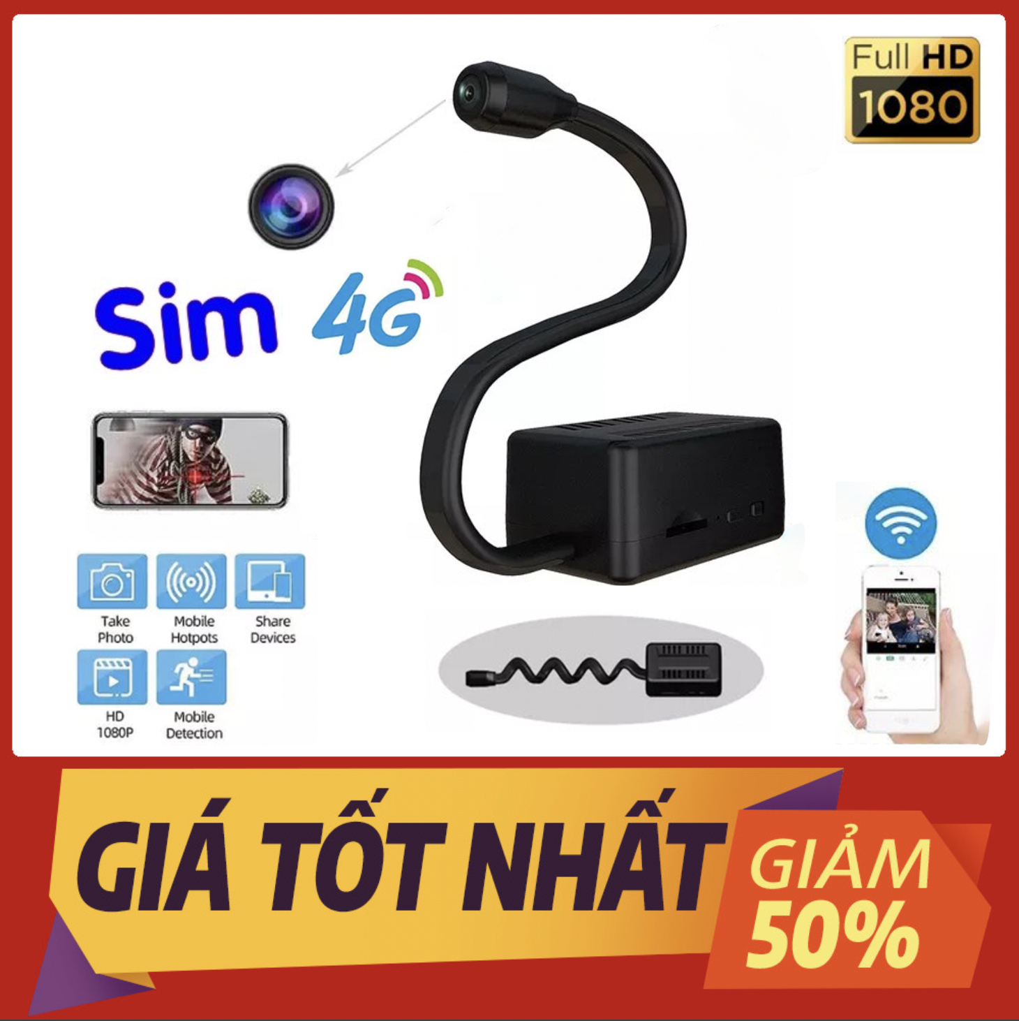 Camera Mini Gắn Sim 4G - Siêu Nét Camera Mini S13 4G LITE Full HD 1080P ...