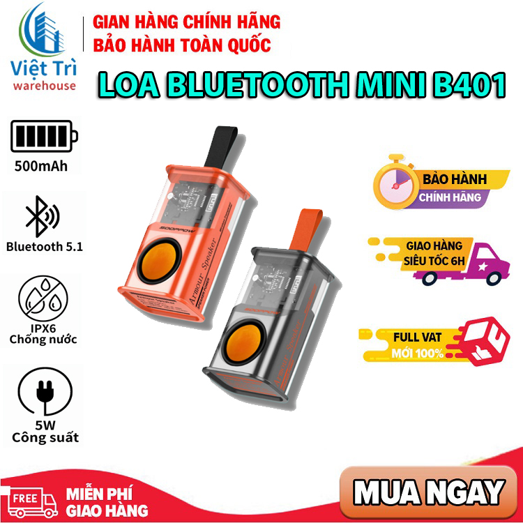 Loa bluetooth trong suốt mini A36 không dây thiết kế có đèn nháy theo ...