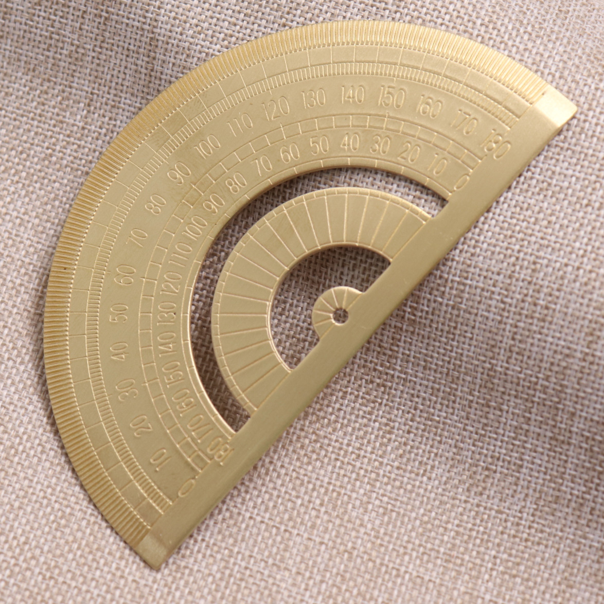 15cm thick red copper ruler brass ruler student office drawing triangle ...