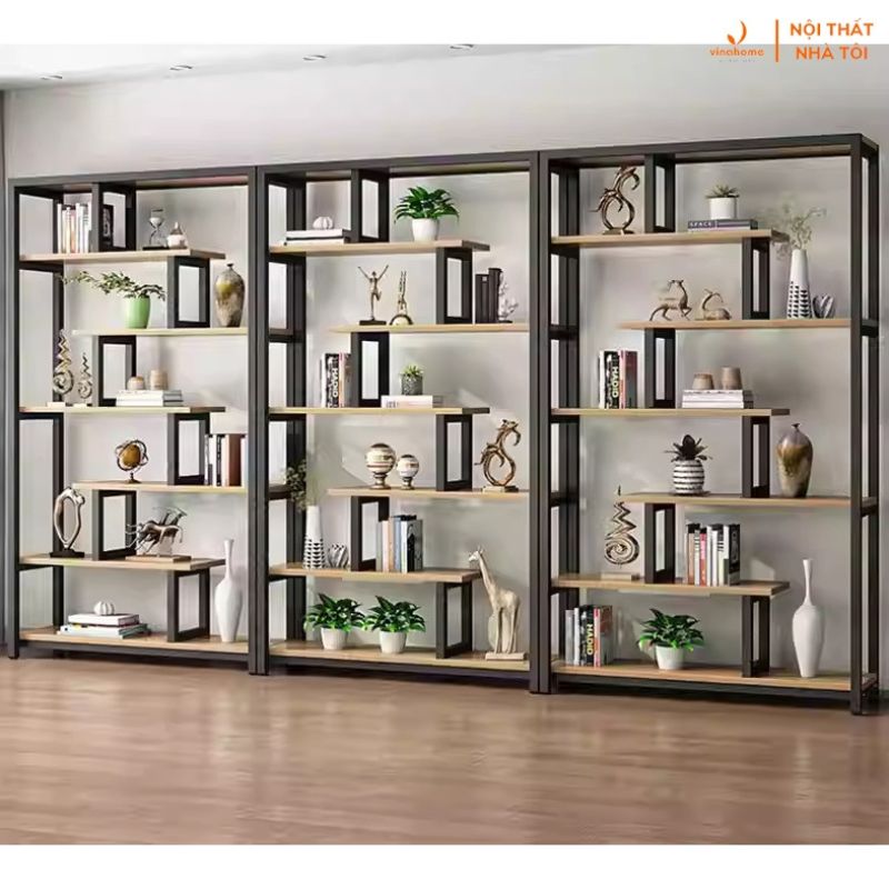 VNH-519 Kệ sắt mỹ thuật, kệ sách, vách ngăn trang trí, trưng bày cho ...