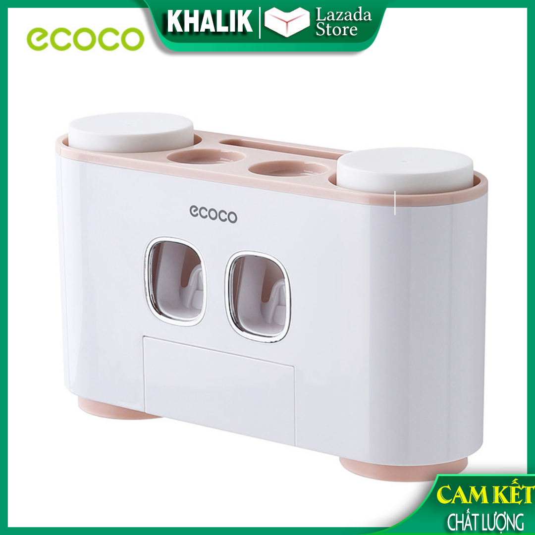 [Hàng cao cấp] Hộp đựng bàn chải, Kệ nhả kem tự động Ecoco E1802, tặng kèm 4 cốc, Kệ bàn chải ...