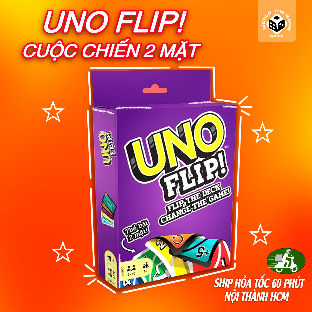 COMBO 3 bộ UNO phiên bản mới UNO Flip, UNO Flex, UNO cơ bản bài cứng ...