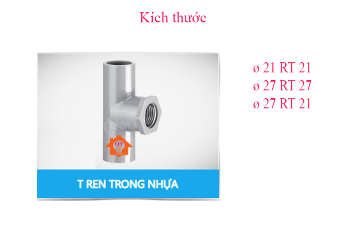 T PVC ren trong 21, 27, 27 RT 21, T nối ống Ren trong PVC 21, 27, 27 RT ...
