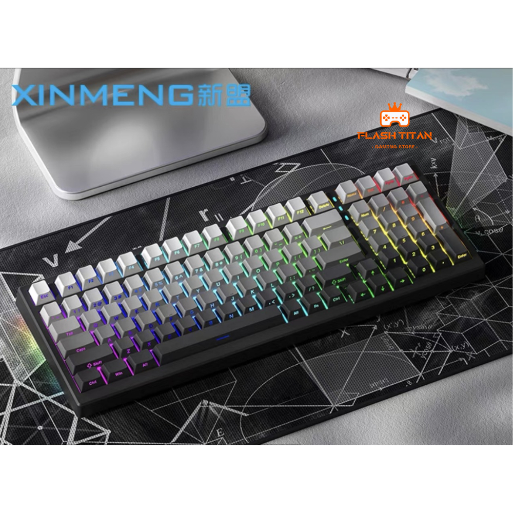 Bàn phím cơ không dây Xinmeng X98 Pro - 3 mode kết nối - LED RGB mạch ...