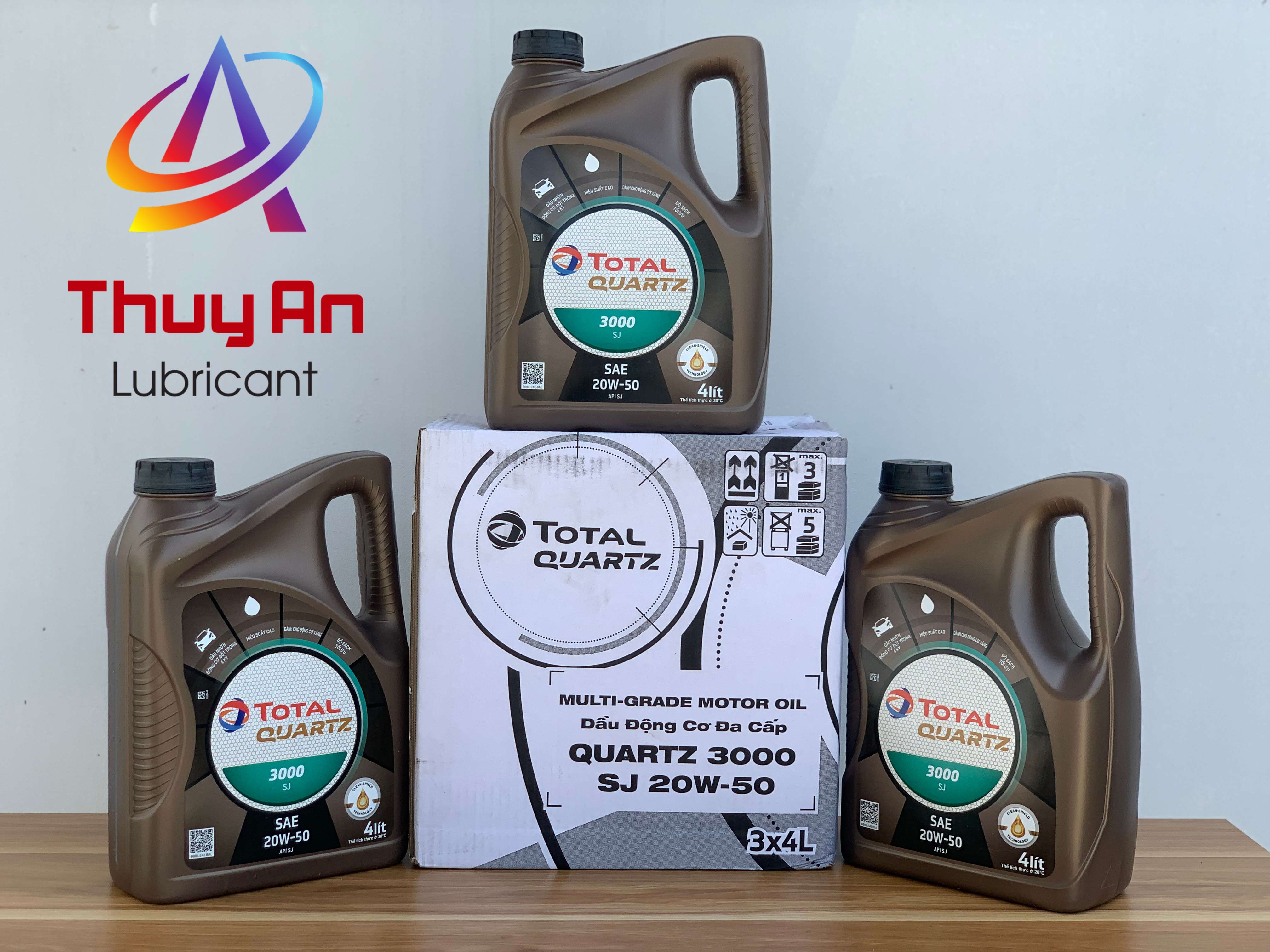 Nhớt Ôtô TOTAL QUARTZ 3000 SJ 20W-50 4L - Xe Vận Hành Bền Bỉ Và Duy Trì Công Suất Động Cơ - MixASale